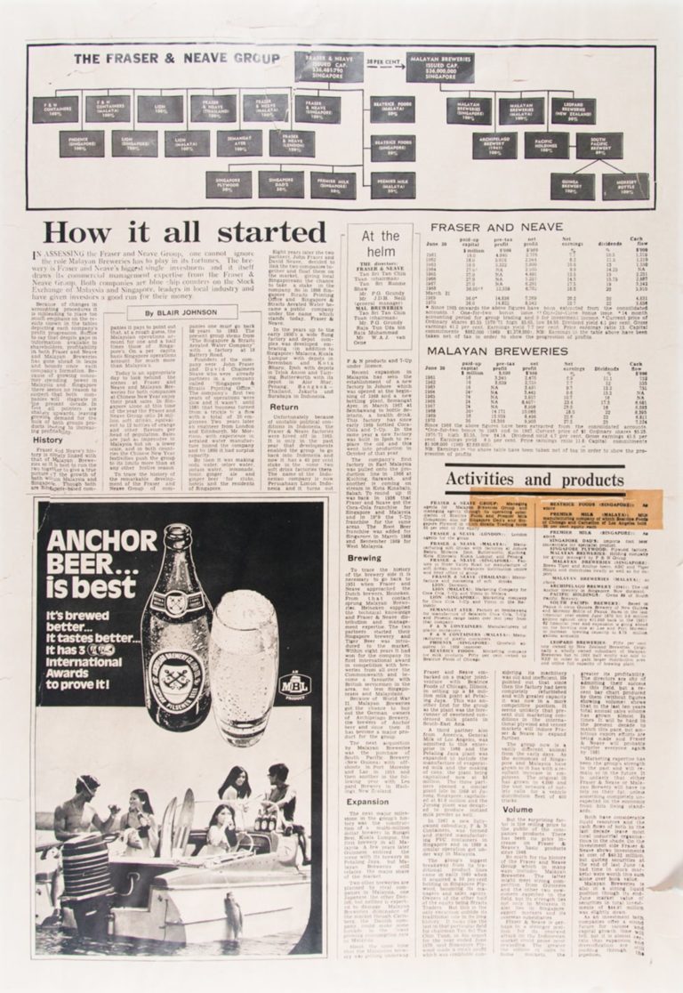 "How it all started" Newspaper Article & "Anchor Beer Is Best ...