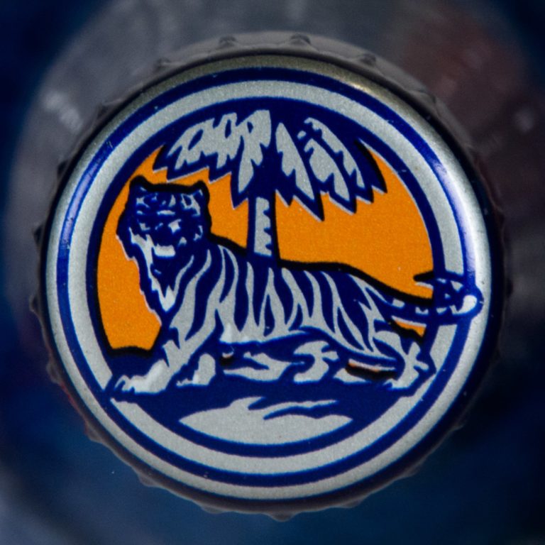 Tiger Beer Bottle In Blue Wrap With Large Logo And Yellow Text - APB ...